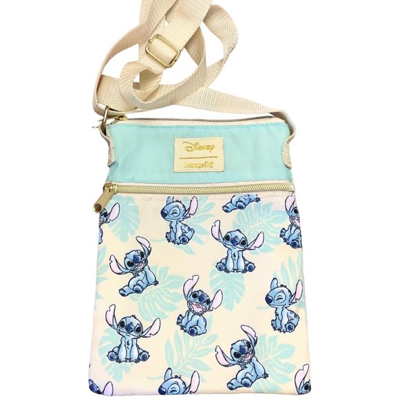 Loungefly | Bags | Disney Loungefly Crossbody Passport Bag Stitch Cream ...